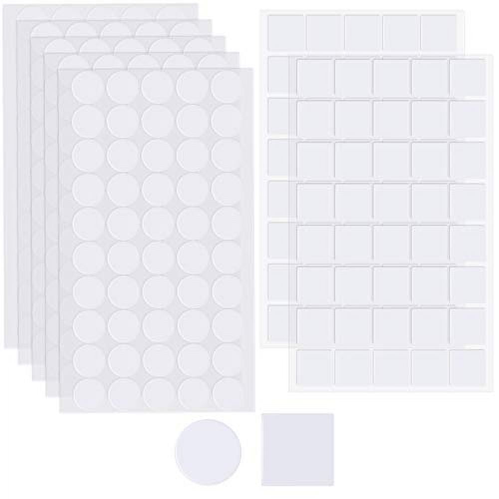 Clear Self Adhesive Dots, Clear Double Sided Stickers Include Square ...