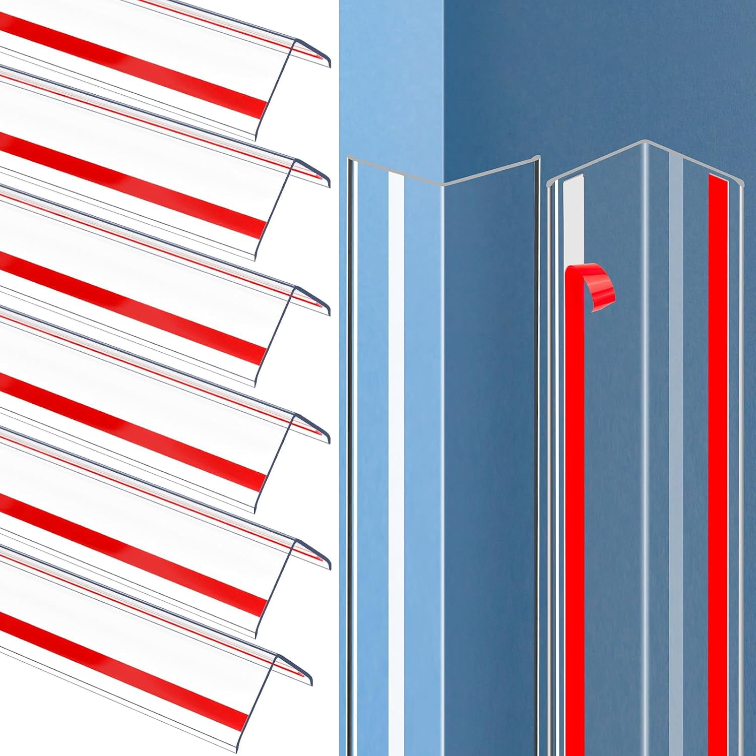 Clear Self-Adhesive Wall Corner Protectors Edge Guards for Furniture ...