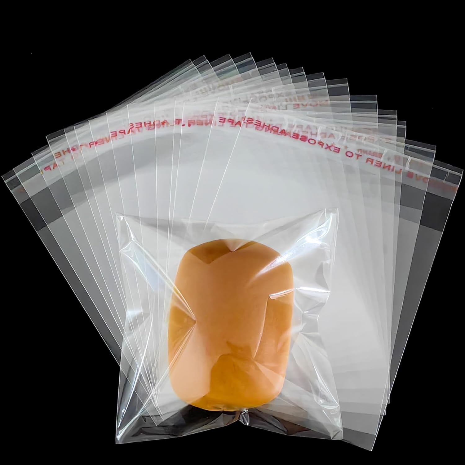 Clear Self Sealing Cookie Bags: 4x4 Inches 100 Pcs Plastic Resealable ...