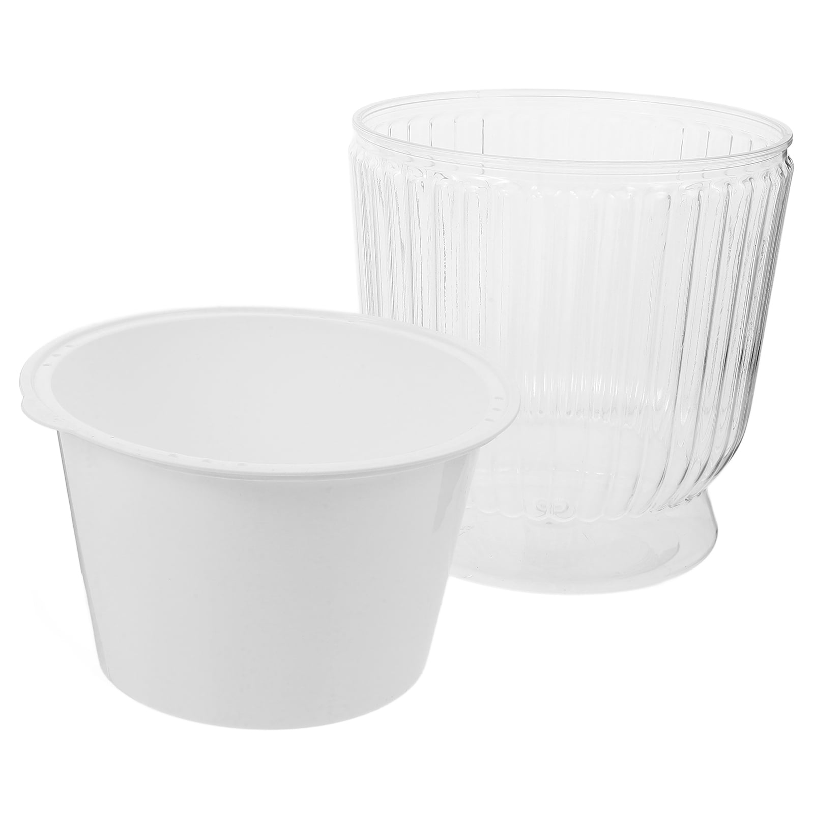 Clear Self-Watering Planter Transparent Hydroponic Flower Pot with ...