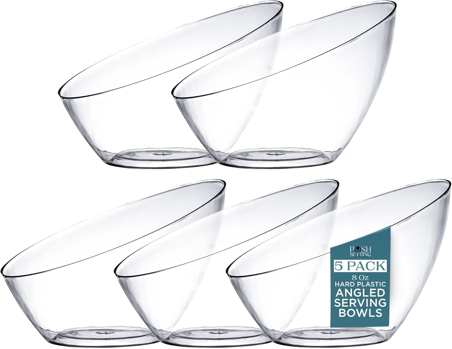 Clear Serving Bowls Small Hard Plastic Candy Bowl for Weddings, Buffet ...