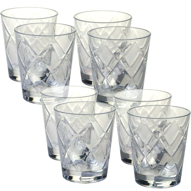 Clear Set/8 Acrylic DOF Glass 15 oz. (170 Grams) - Walmart.com