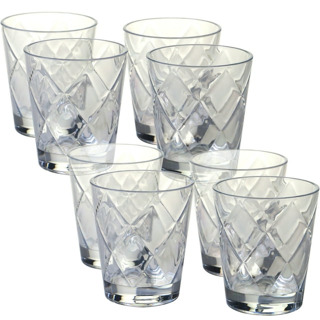 Clear Set/8 Acrylic DOF Glass 15 oz. (170 Grams) - Walmart.com