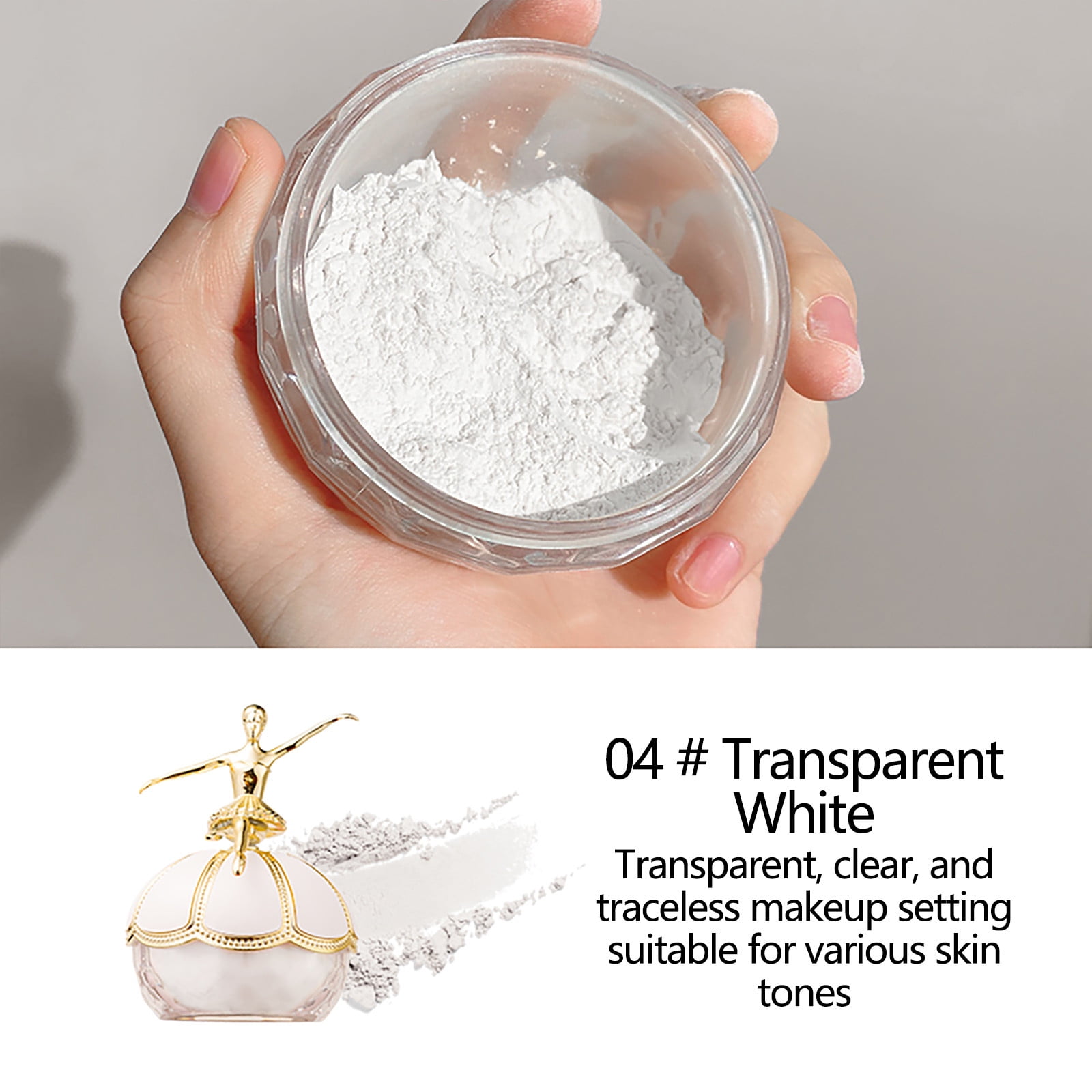 Clear Setting Powder, Oil-Free Matte Finish, Ultra-Fine Texture, for ...