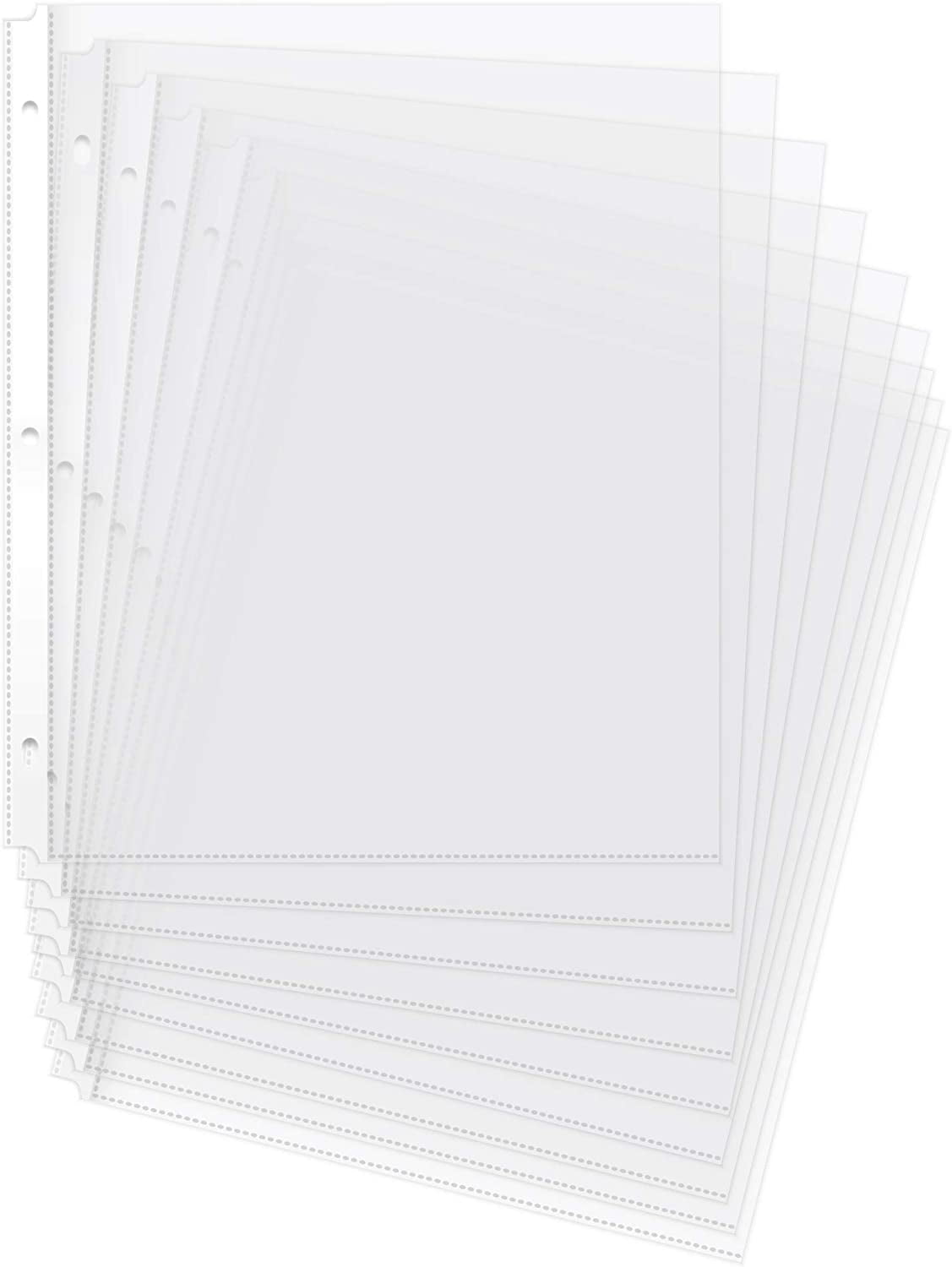 Clear Sheet Protectors for 3 Ring Binder, 8.5 in x 11 in, holes, 200 ...