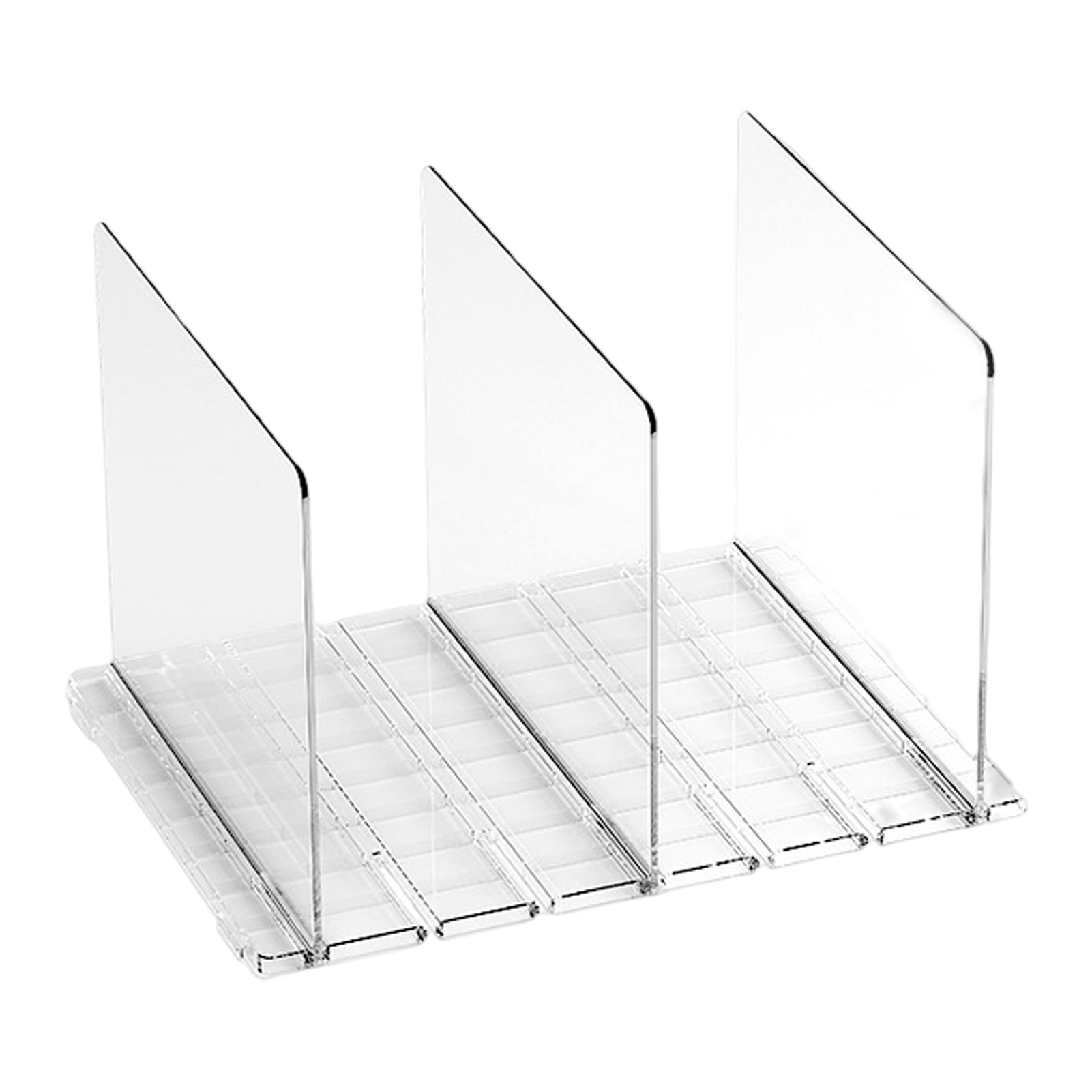 Clear Shelf Divider 2/3/4 Grids Save Space Easy to Install Clear ...