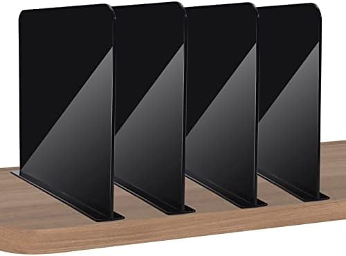 Clear Shelf Dividers, 4Pcs Acrylic Closet Dividers Fit for Any ...