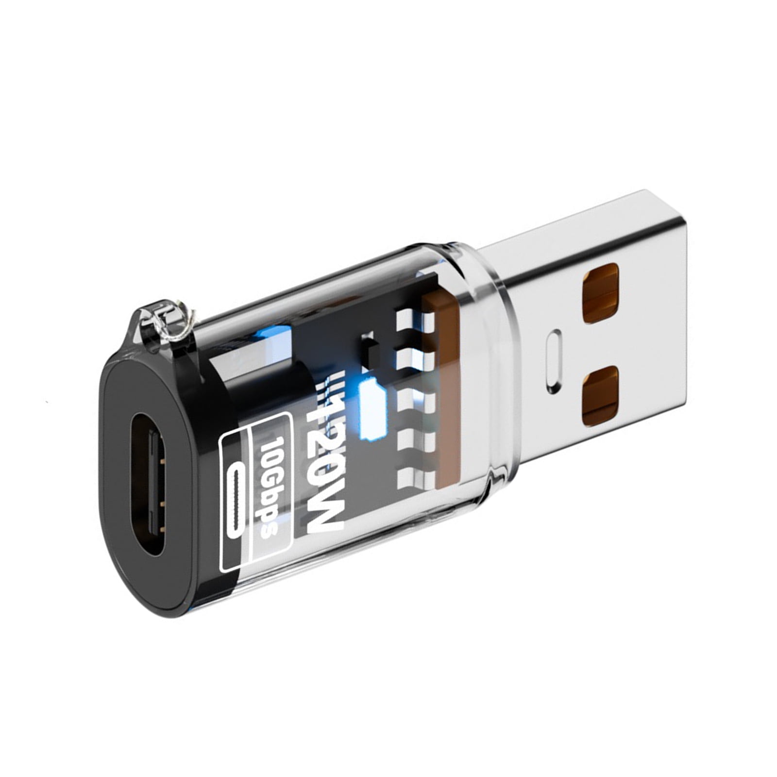 Clear Shell Adapter for Laptop Cellphone USB-A Extender with Indicators ...