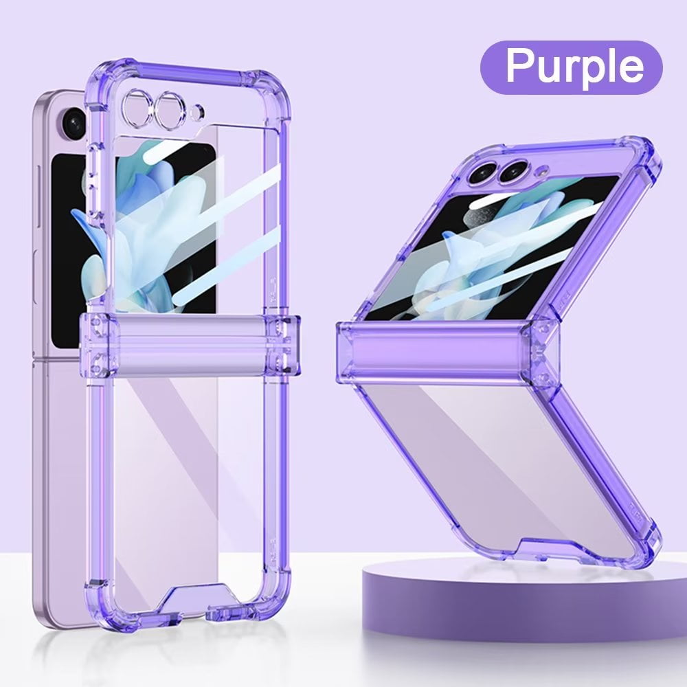 Clear Shockproof Case for Samsung Galaxy Z Flip 5 with Screen Protector ...