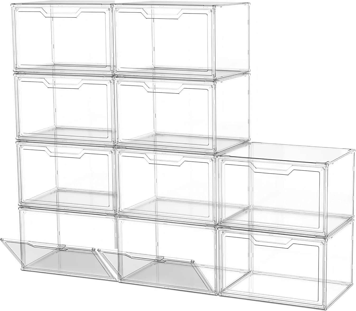 Clear Shoe Boxes - 360? Transparent Stackable Sneaker Storage ...
