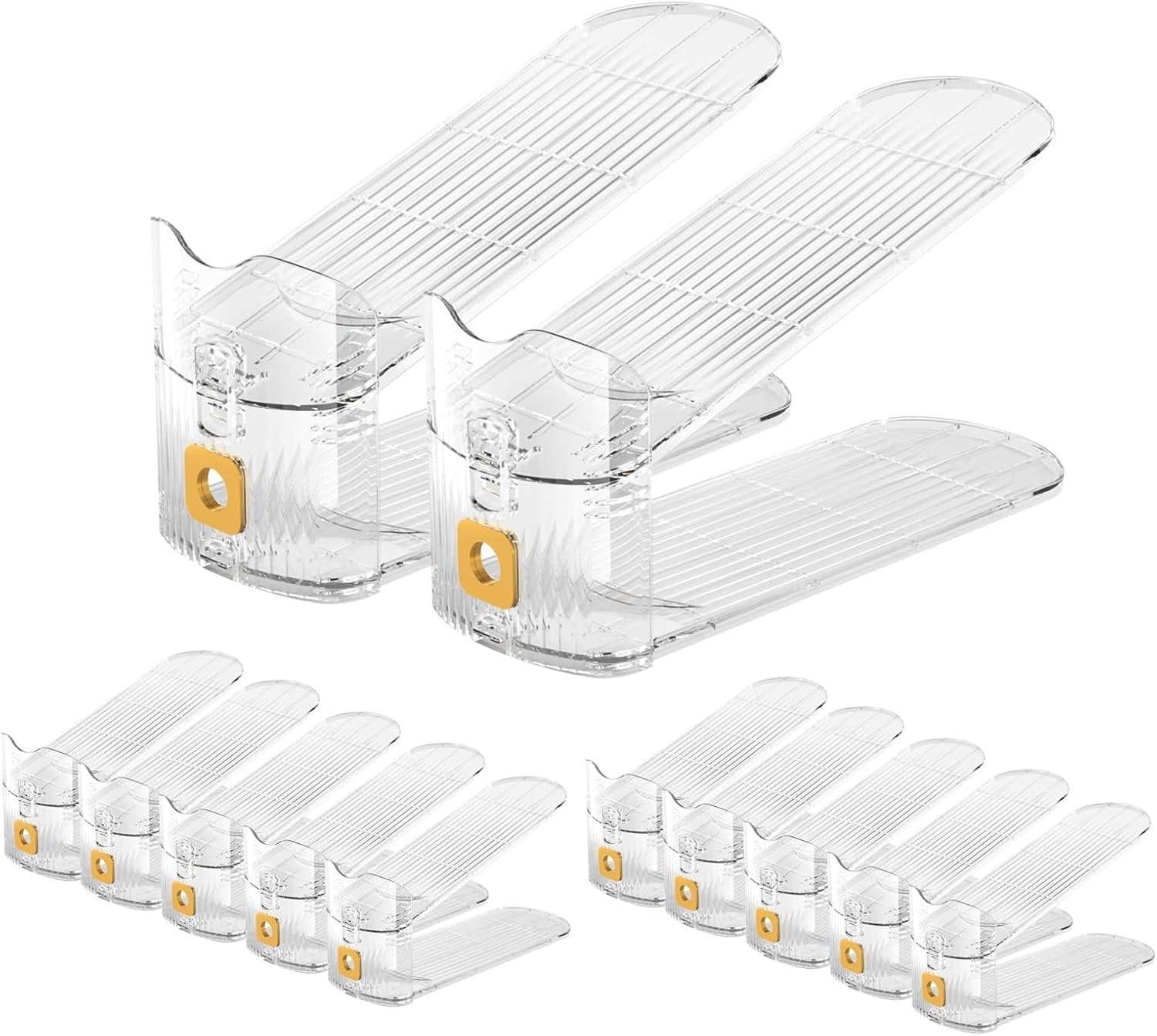 Clear Shoe Slots Organizers 12Pack Shoe Stacker Organizer for Closet ...