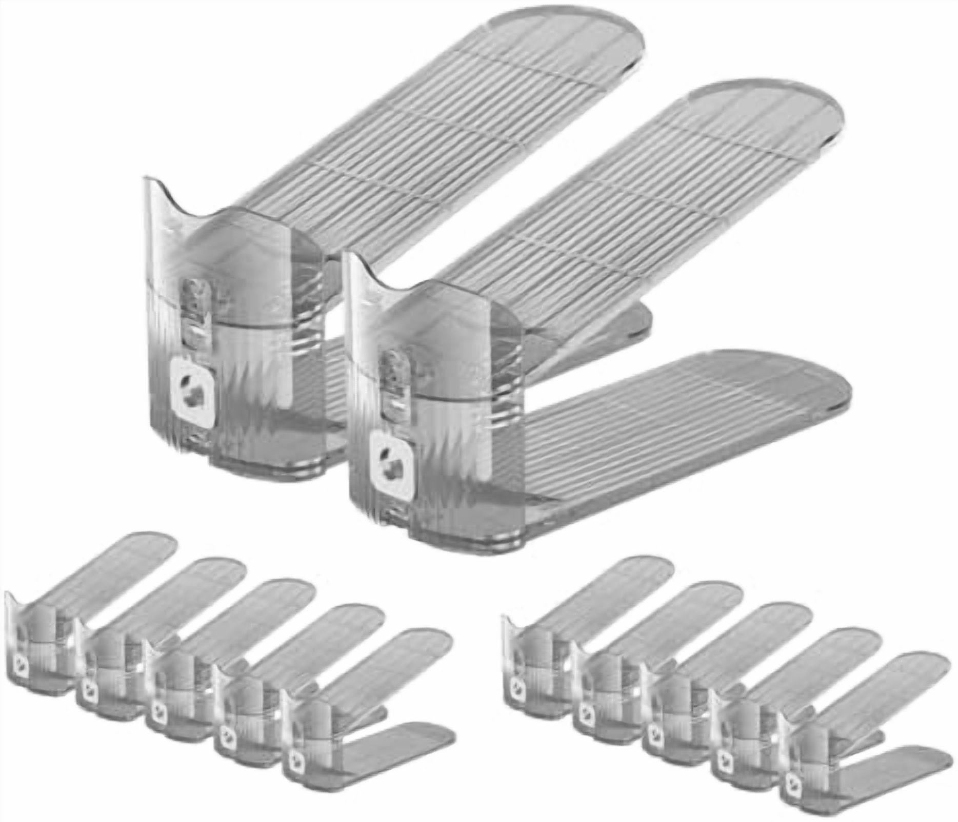 Clear Shoe Slots Organizers 12Pack Shoes Stacker Organizer for Closet ...