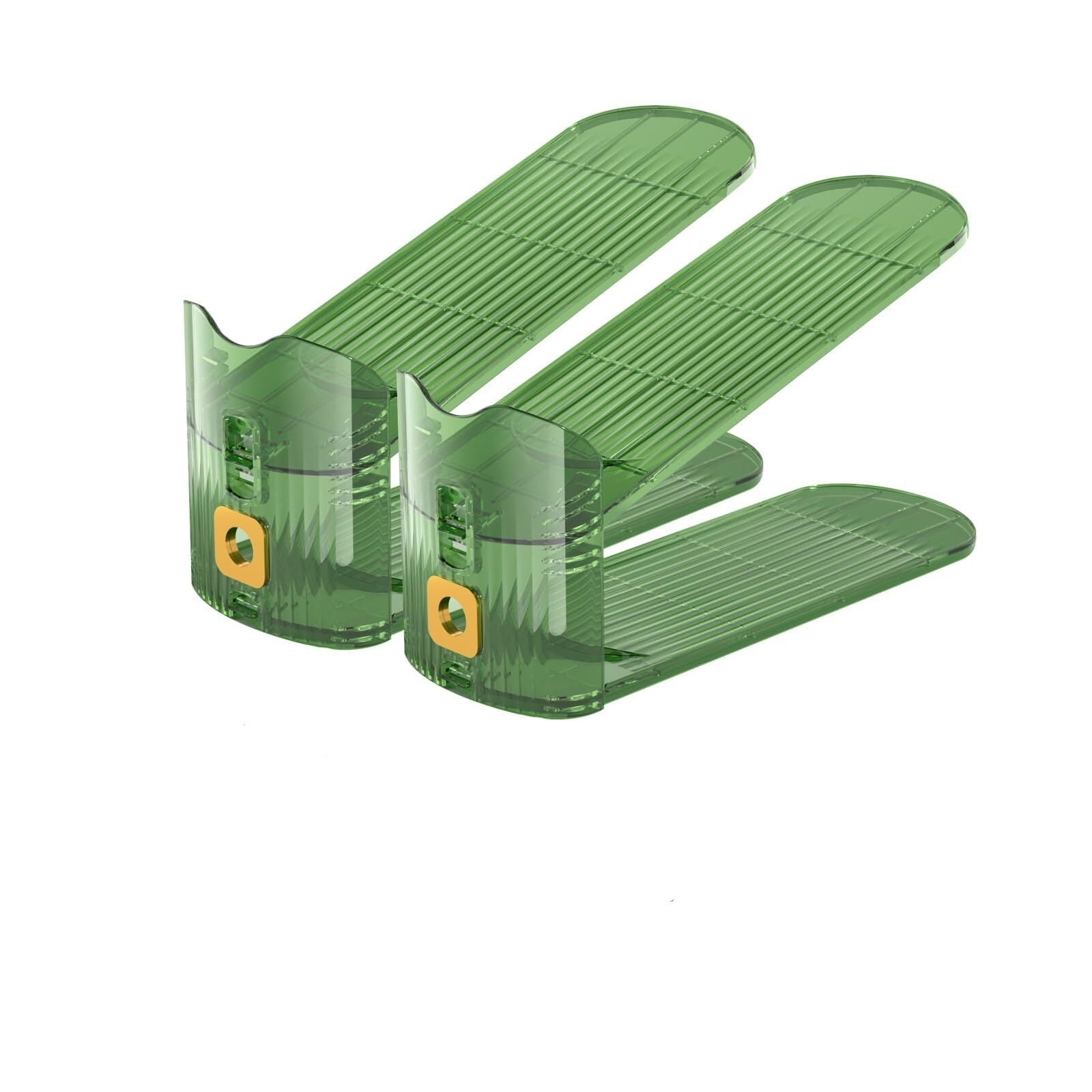 Clear Shoe Stacker Adjustable Shoe Slots Space Saver Shoe Rack for ...