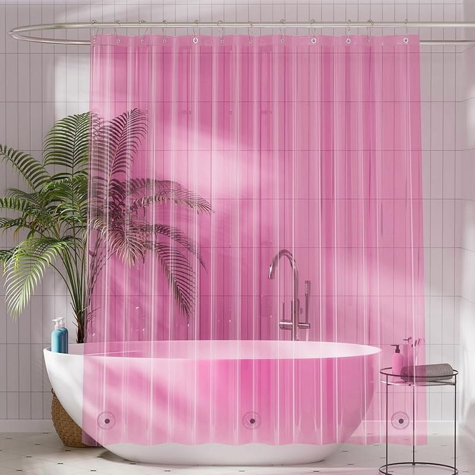 Clear Shower Curtain Liner, Plastic Shower Liner PEVA Lightweight ...