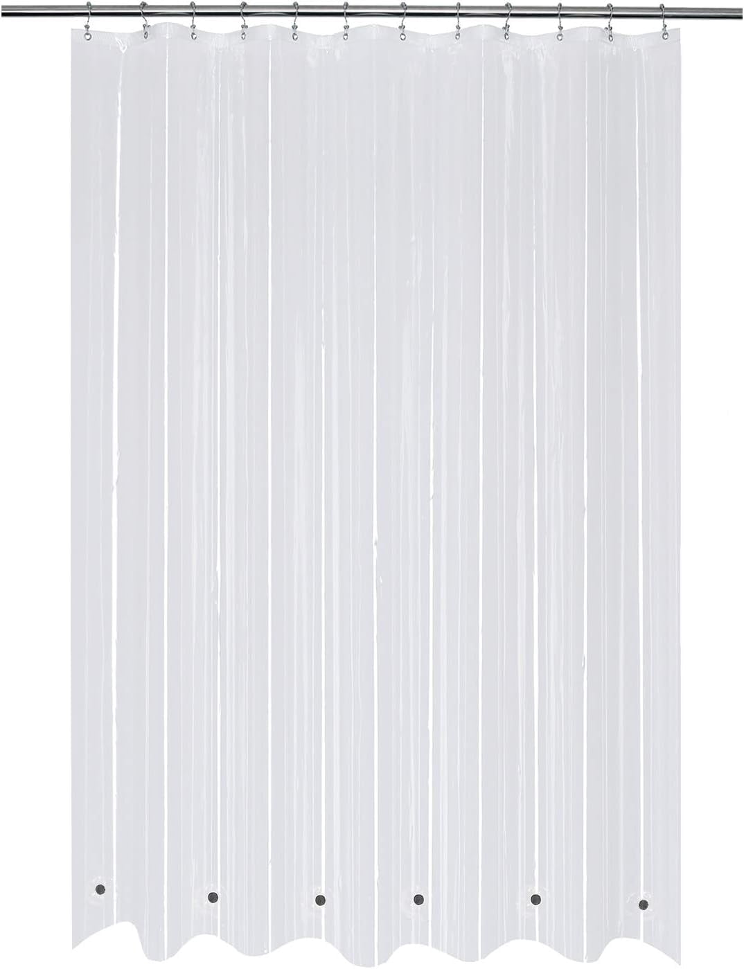 Clear Shower Curtain Liner with 3 Magnets, 72x72 Premium Flexible ...