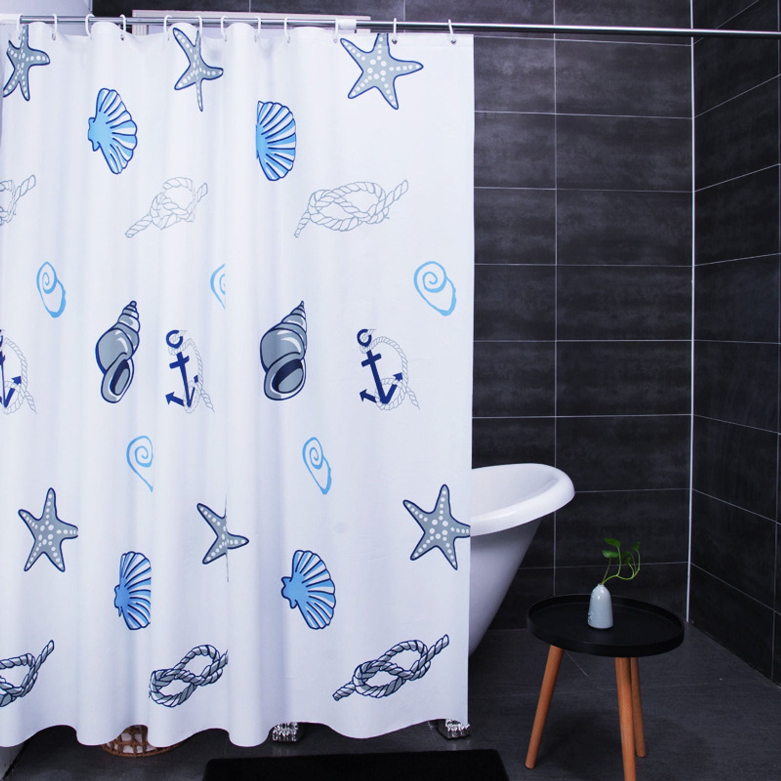 Clear Shower Curtain Peva Mould Proof Resistant Waterproof Bathroom