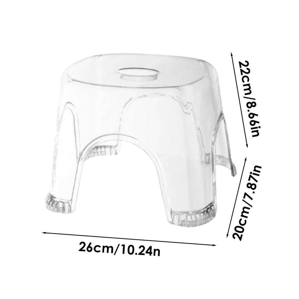 Clear Shower Foot Stool Non-slip Waterproof Transparent Stool Clear ...