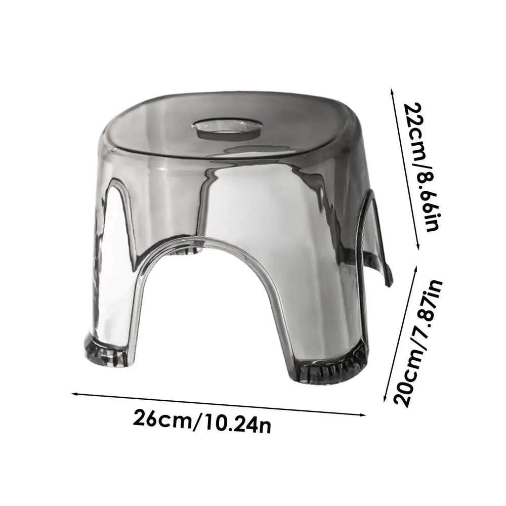 Clear Shower Foot Stool Non-slip Waterproof Transparent Stool Clear ...