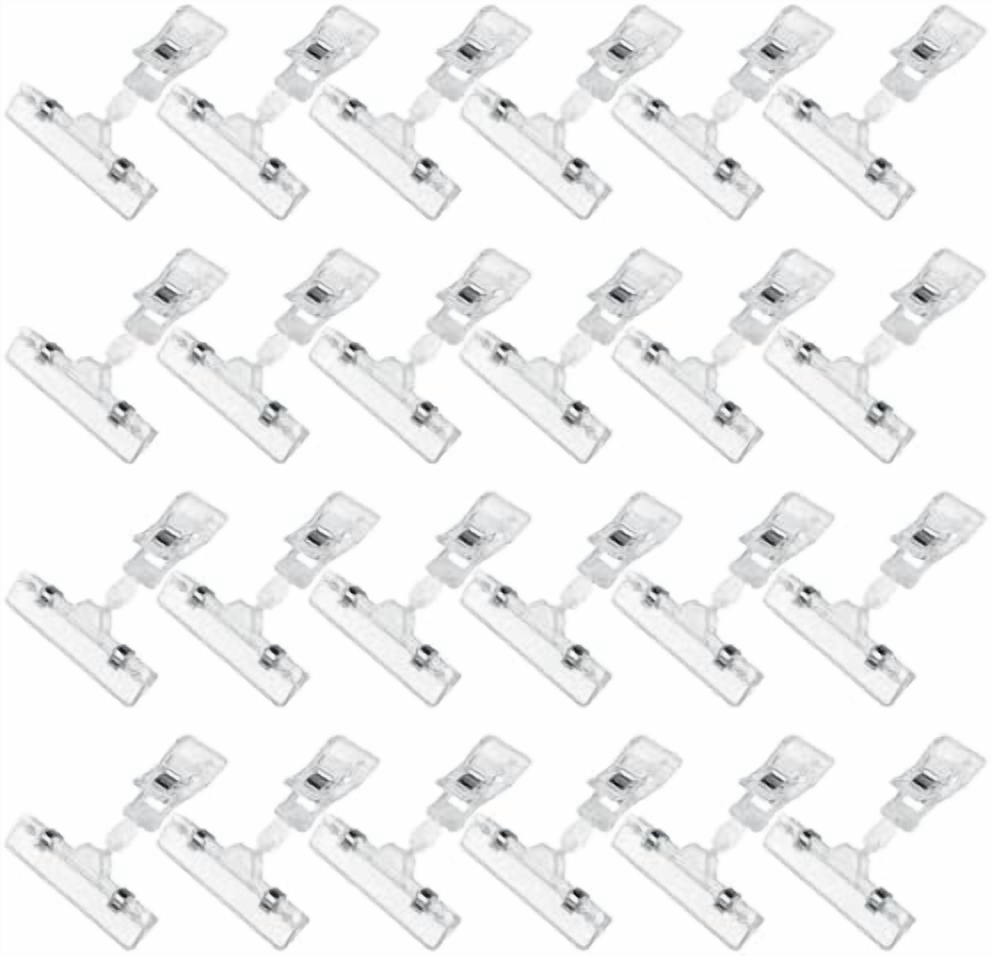 Clear Sign Clips on Merchandise Display 24 Pack Plastic Label Pop Clips ...