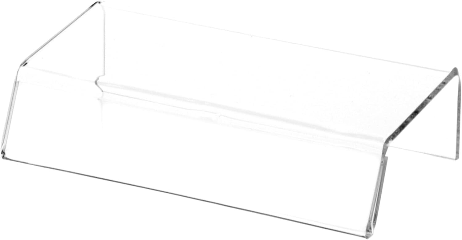 Clear Sign-Holder Display Riser, 1.25" H x 5" W x 2.75" D (1/8" Thick ...