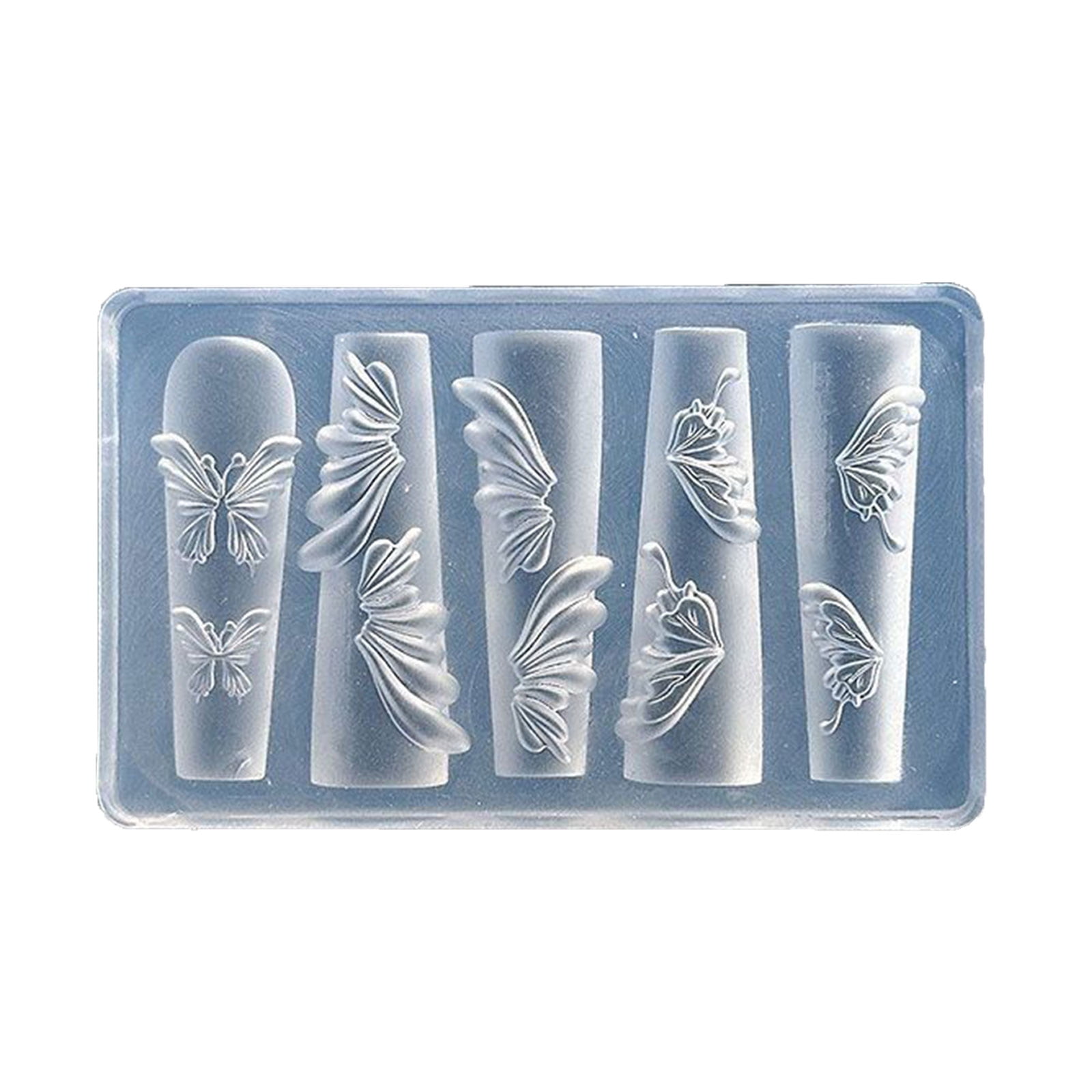 Clear Silicone Unguis Art Cast With Complex Butterfly Embossing For ...