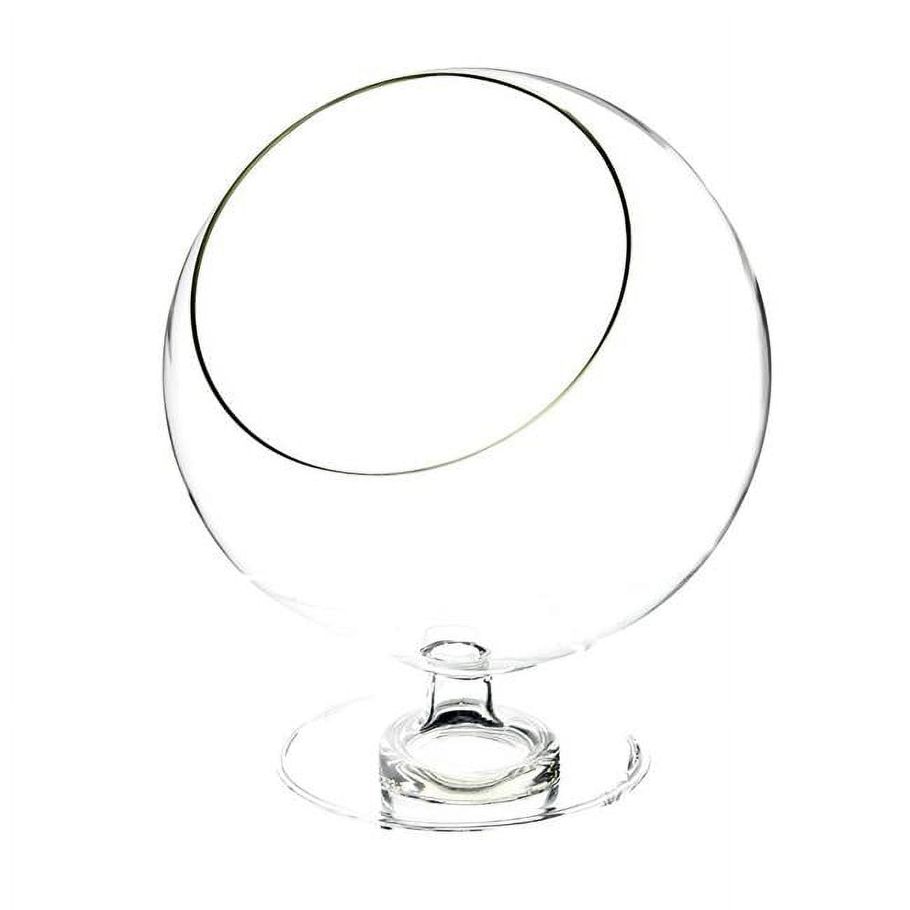 Clear Slant Cut Bowl Vase Slant Open