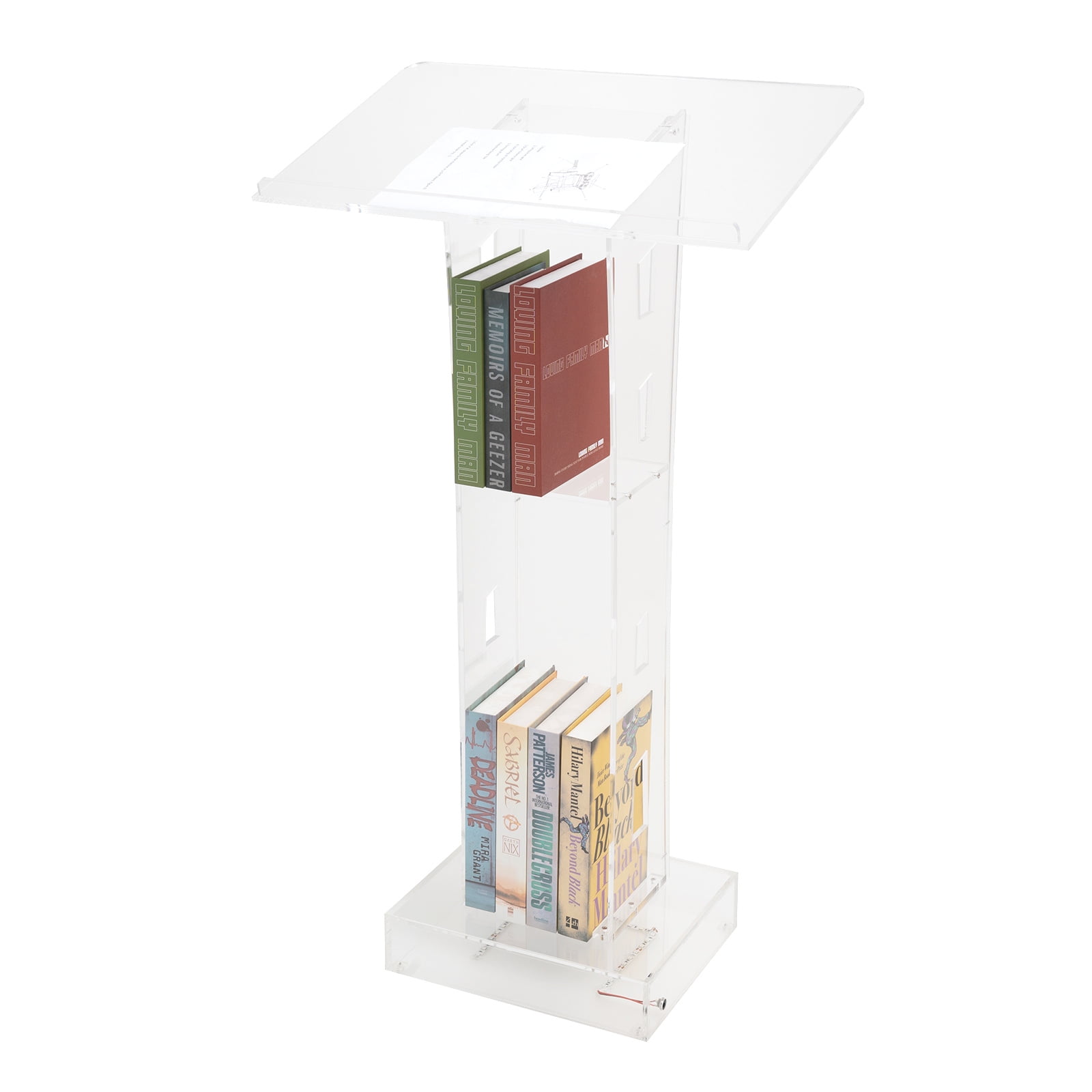 TOOL1SHOoo Clear Slanted Lectern Podium 43.3 in Tall Acrylic ...