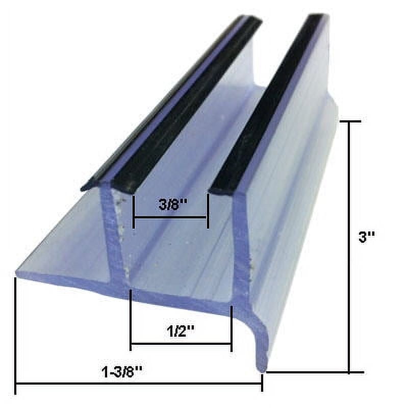 Clear Sliding Shower Door Bottom Guide 3" x 1-3/8" x 3/8" - Walmart.com