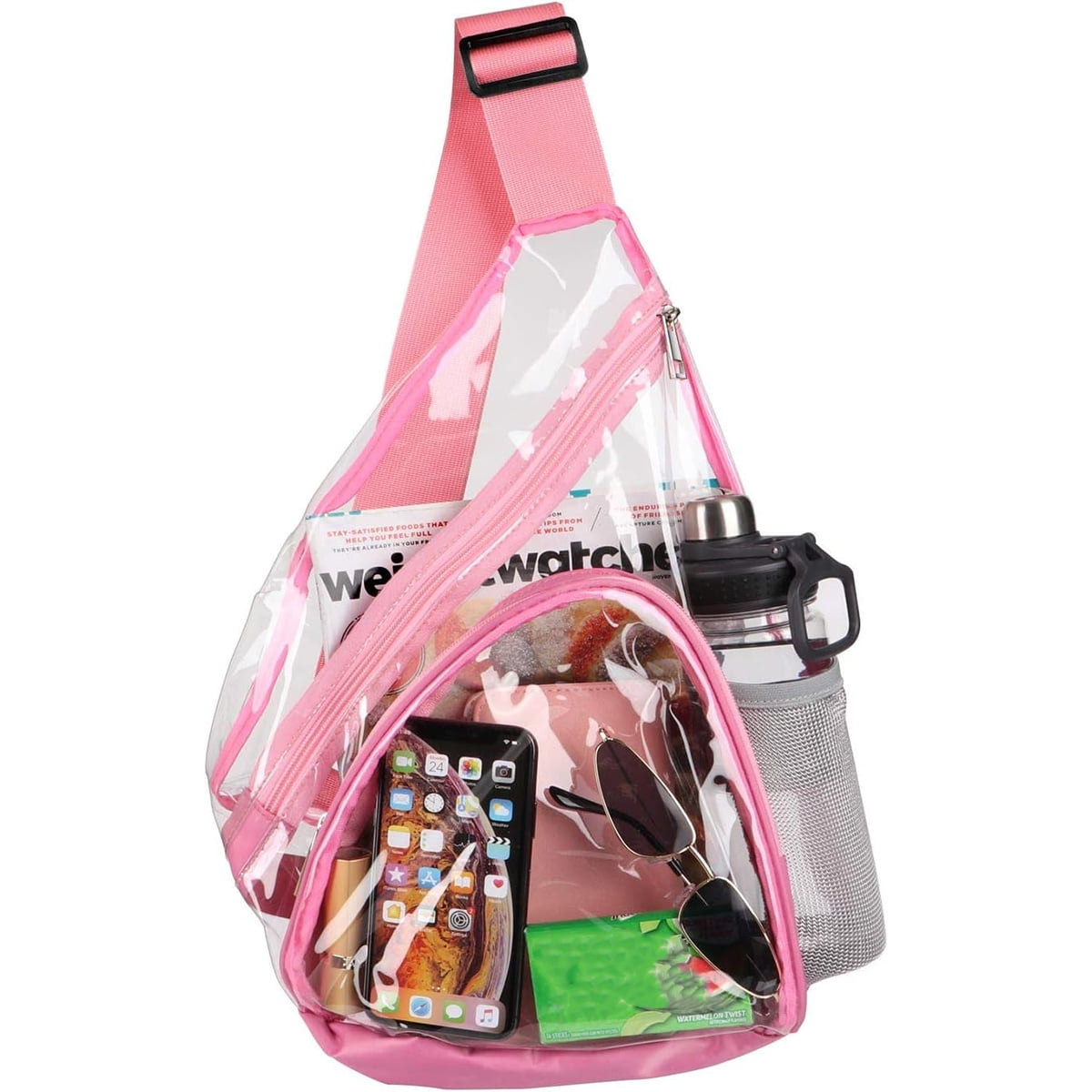 Clear Sling Bag, Stadium Approved PVC Crossbody Backpack, Clear Casual ...