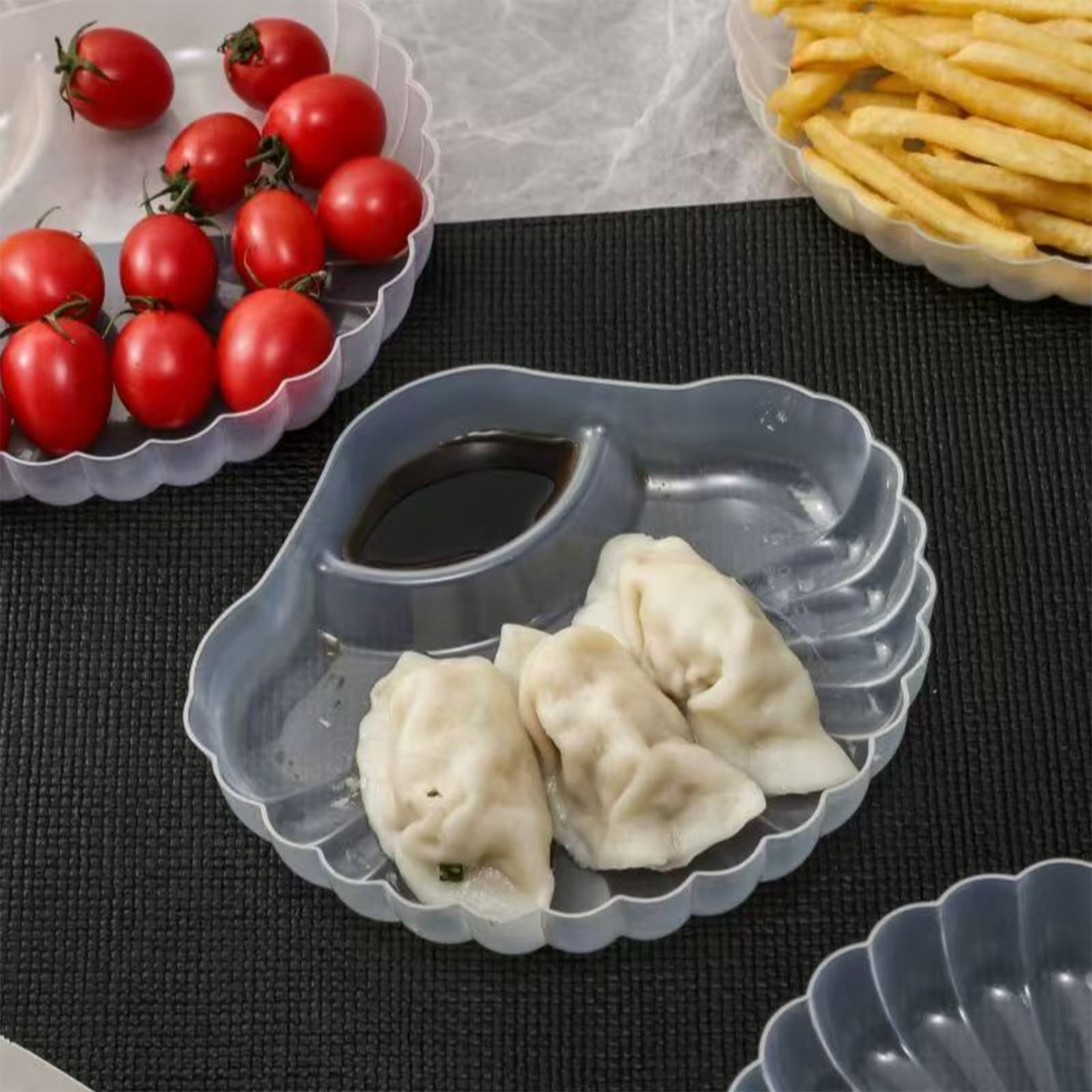 Clear Snack Plate With Compartment Transparent Design For Dried Fruit ...