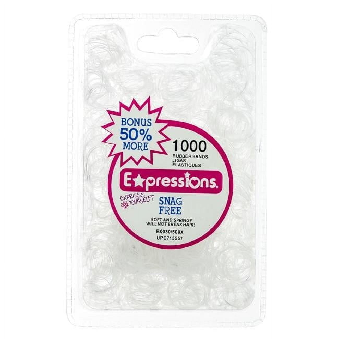 Clear Snag Free Rubber Band - Case of 48 - 1000 Piece - Walmart.com