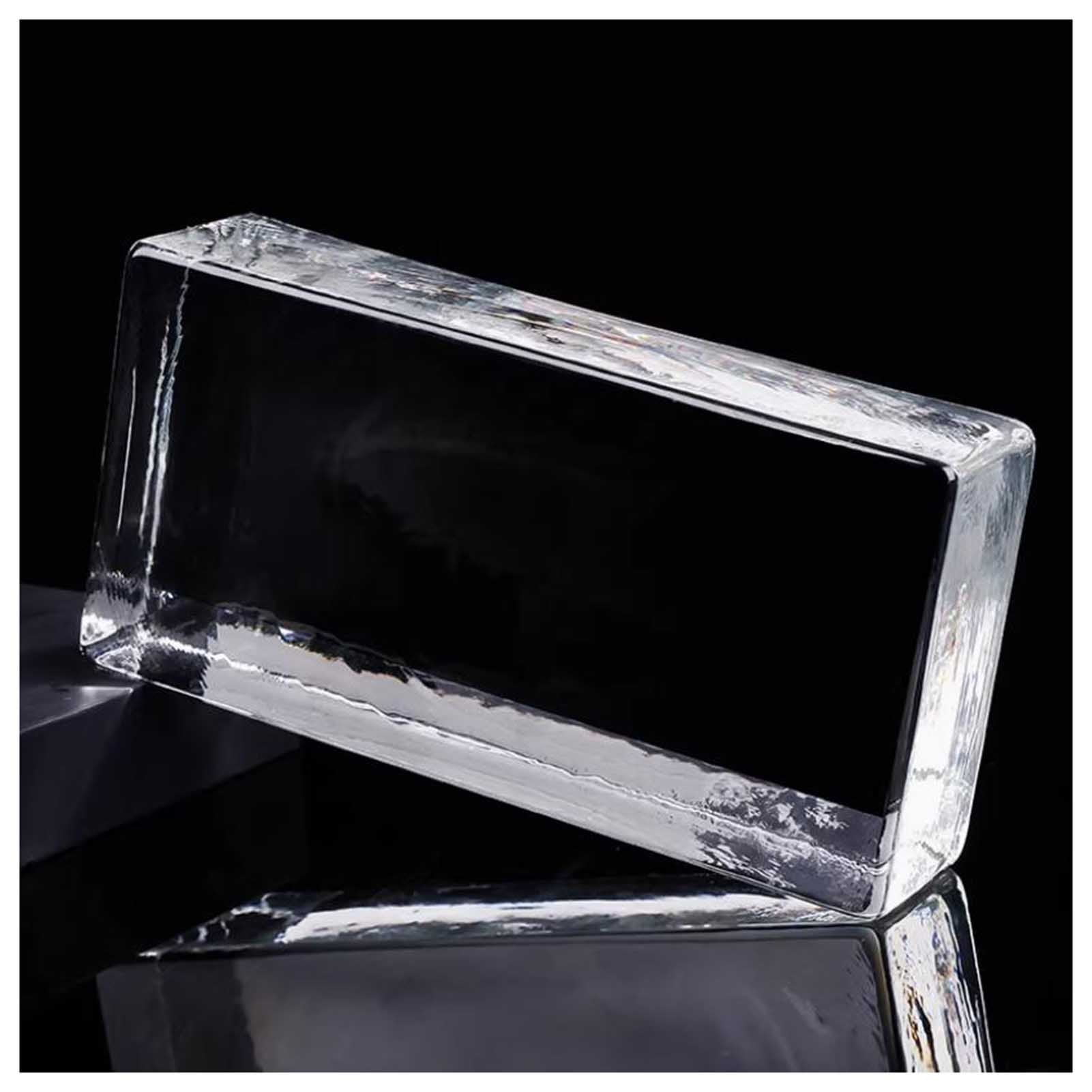 Clear Solid Glass Brick Rectangular Craft Glass Block, Sound Insulation ...