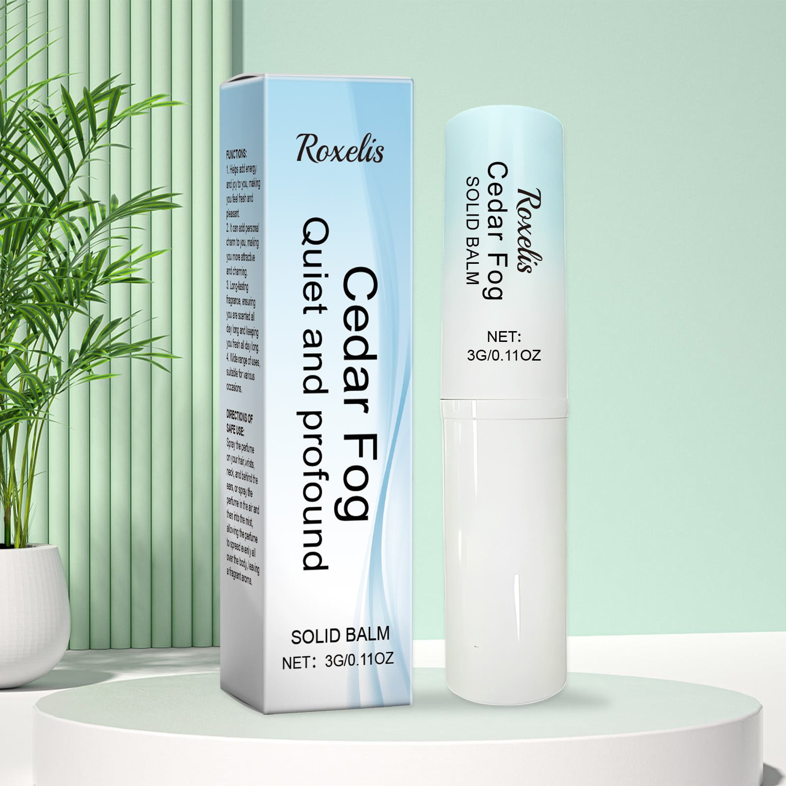 Clear Solid Ointment, Long Lasting Formula, Non-Irritating, Compact 3g ...