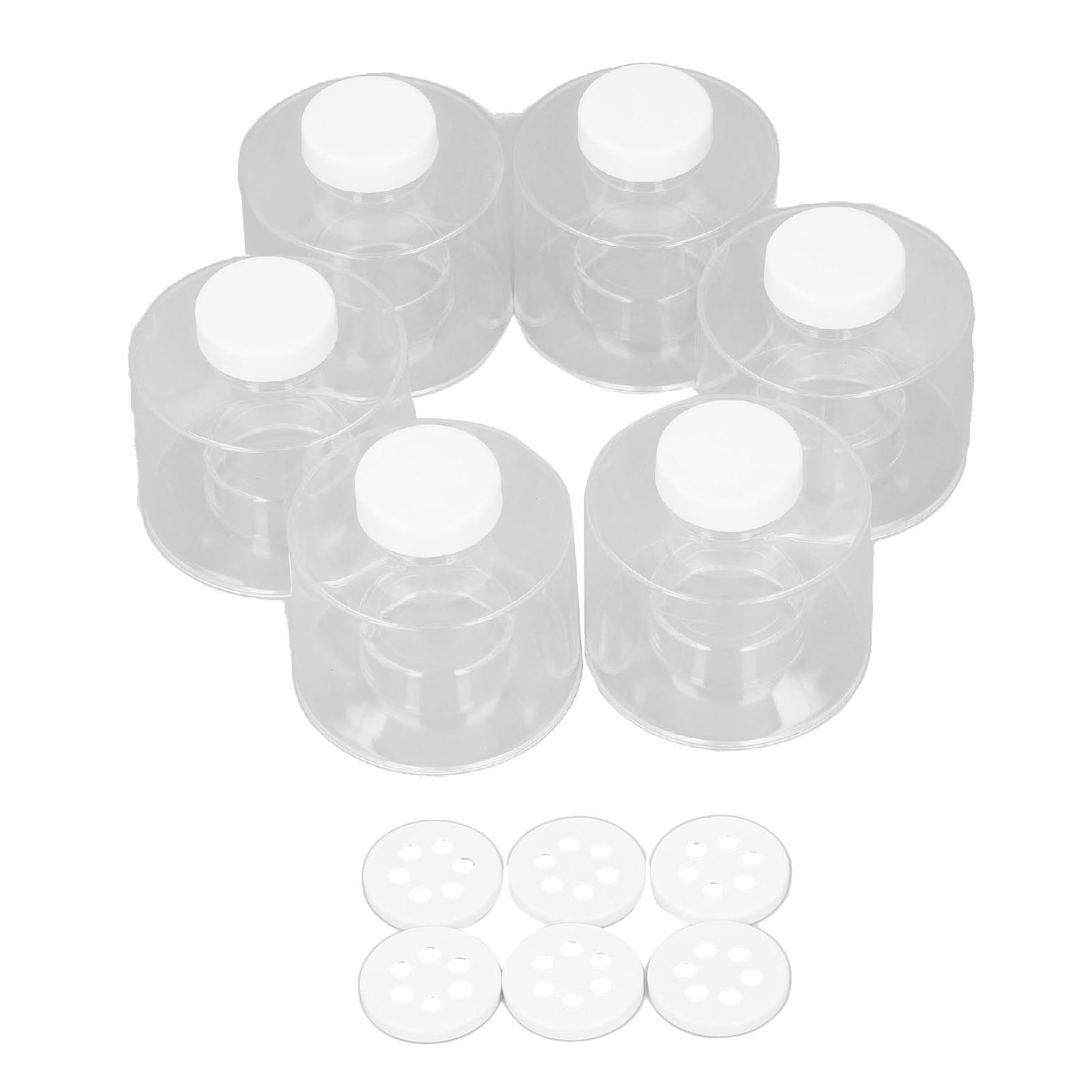Clear Spice Jars Set Of 6, Stackable Design, Convenient Durable Plastic ...