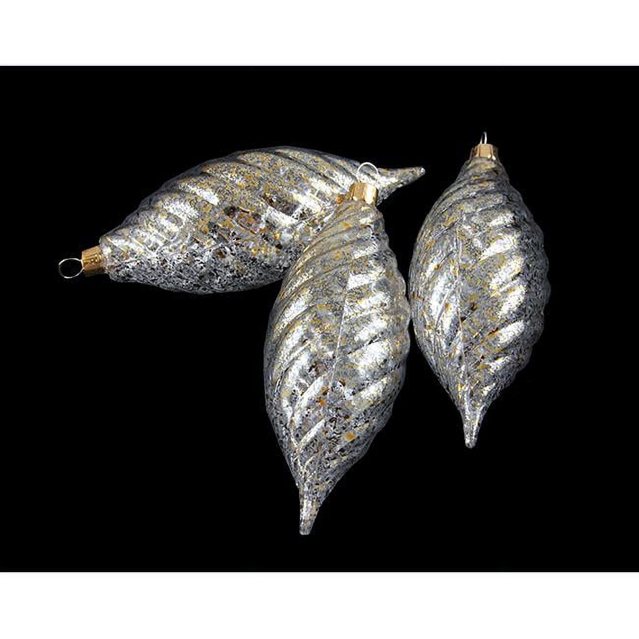 Clear Spiral Finial Shatterproof Christmas Ornaments with Gold Speckles ...