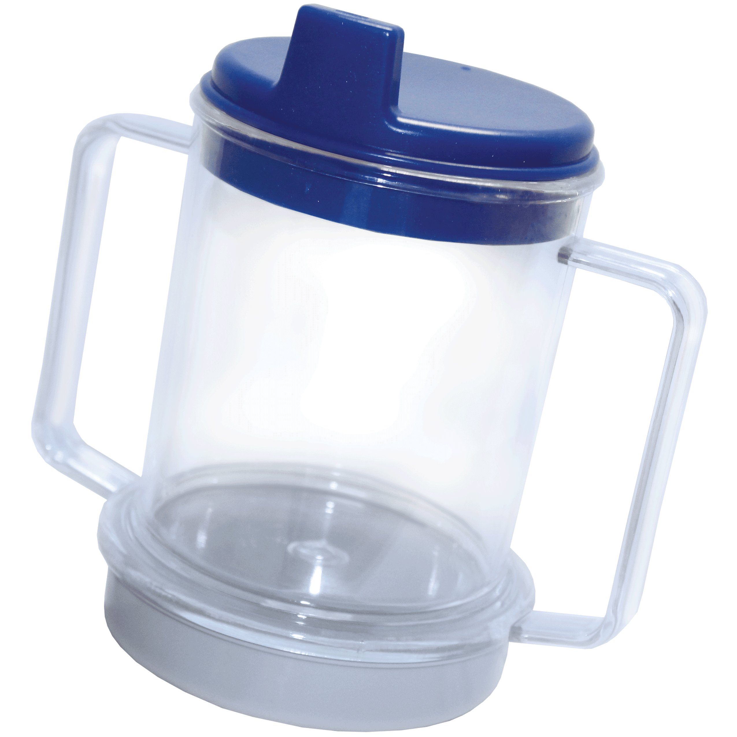 Weighted Clear Spouted Cup with Two Handles and Plastic Lid - Walmart.com