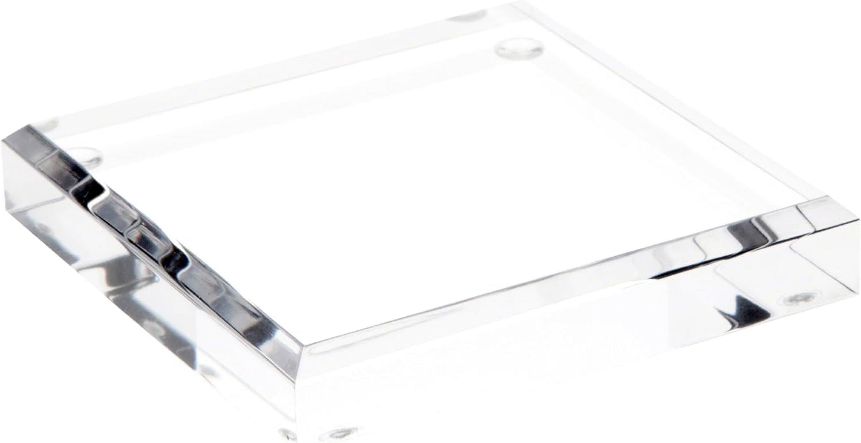 Clear Square Beveled Display Base, 4" W x 4" D x 0.75" H, Pack of 3 ...