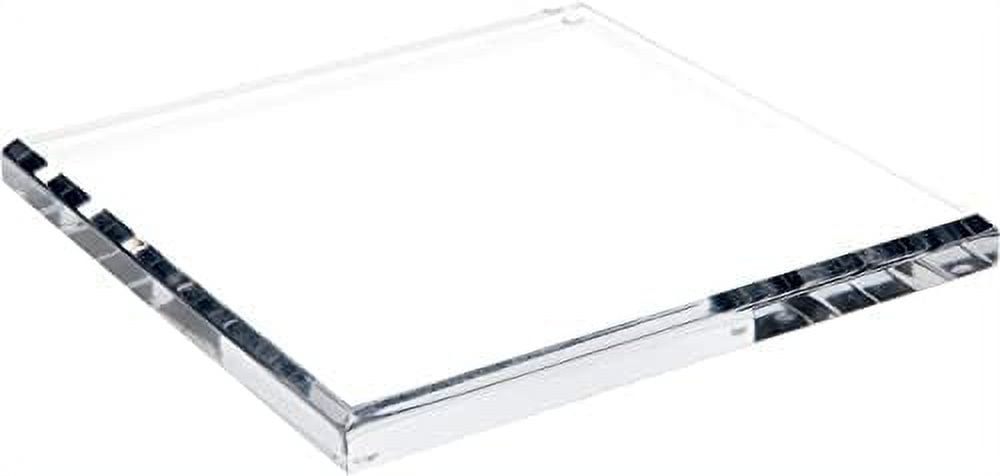 Clear Square Beveled Display Base, 9" W X 9" D X 0.75" H, Pack Of 3 ...
