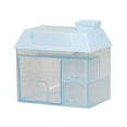 Clear Square House Storage Box Home Pen Holder Rack Supplies Accessory ...