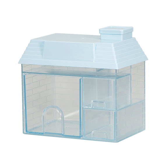Clear Square House Storage Box Home Pen Holder Rack Supplies Accessory ...