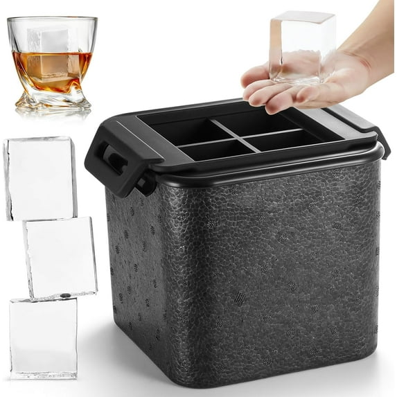 Clear Square Ice Cube Maker Mold for Whiskey Bourbon, Whiskey Gifts for ...