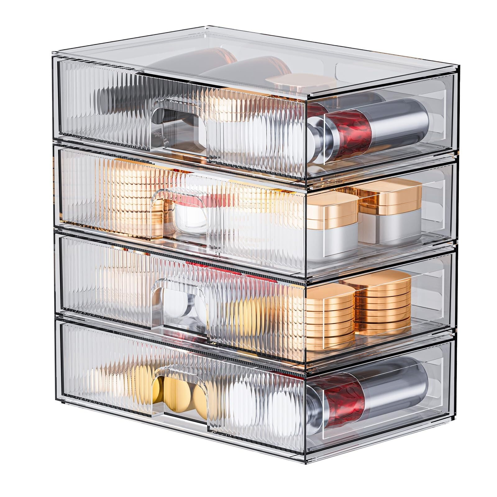 Clear Stackable Cosmetic Organizer, Acrylic Drawer, Plastic Organizer ...
