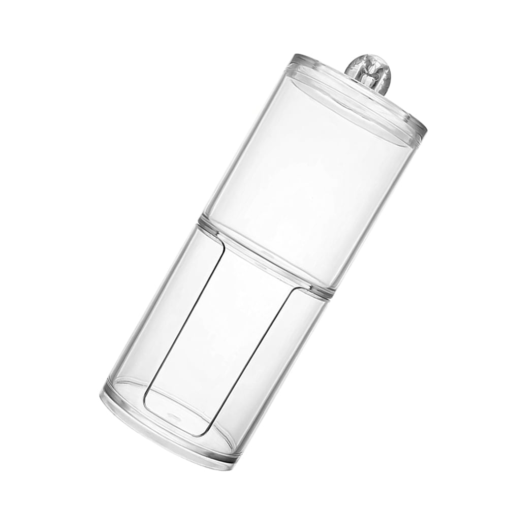 Clear Stackable Cotton Ball Jar Round Stackable Cotton Ball Dispenser ...