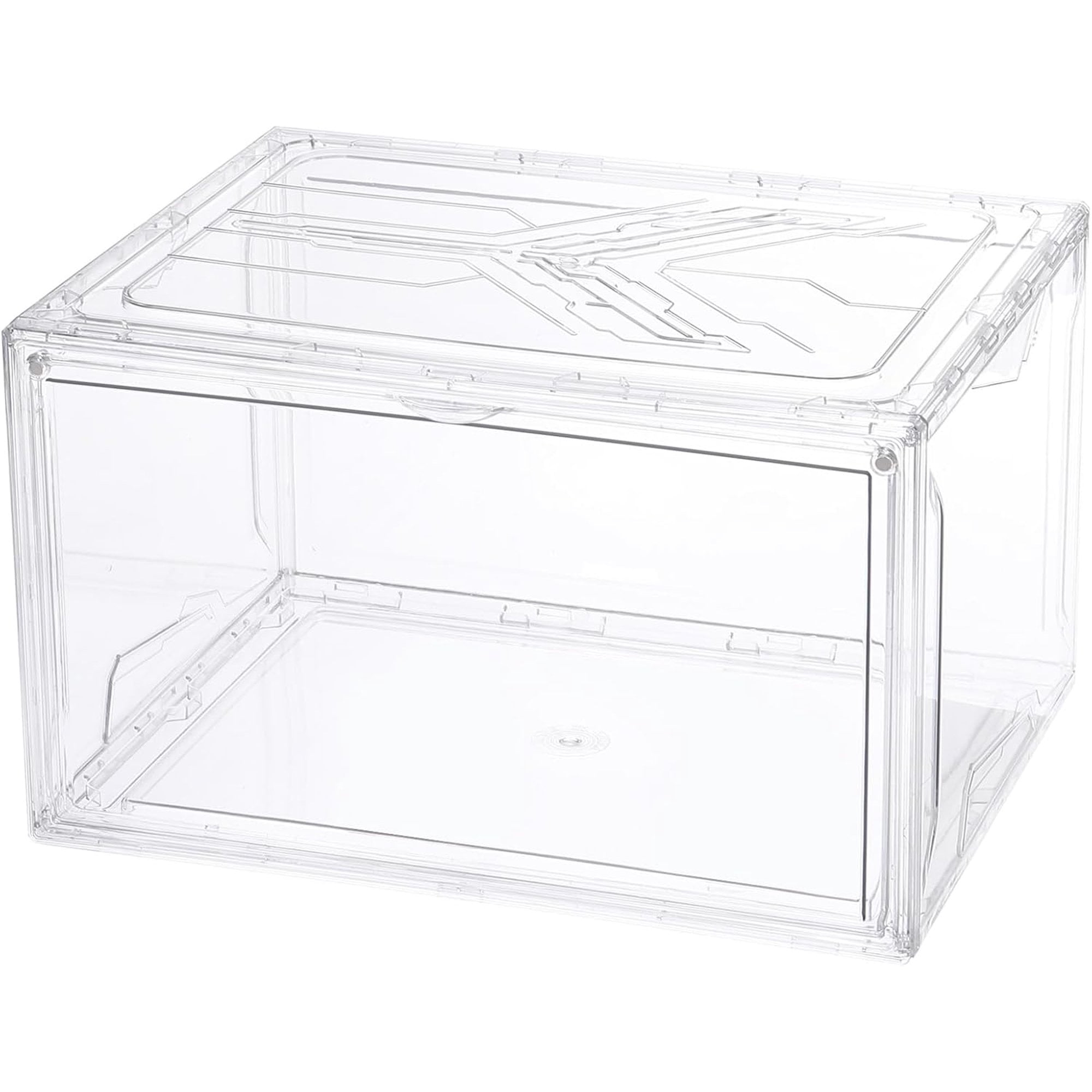 Clear Stackable Plastic Storage Bins with Lid, Dustproof Display Cases ...