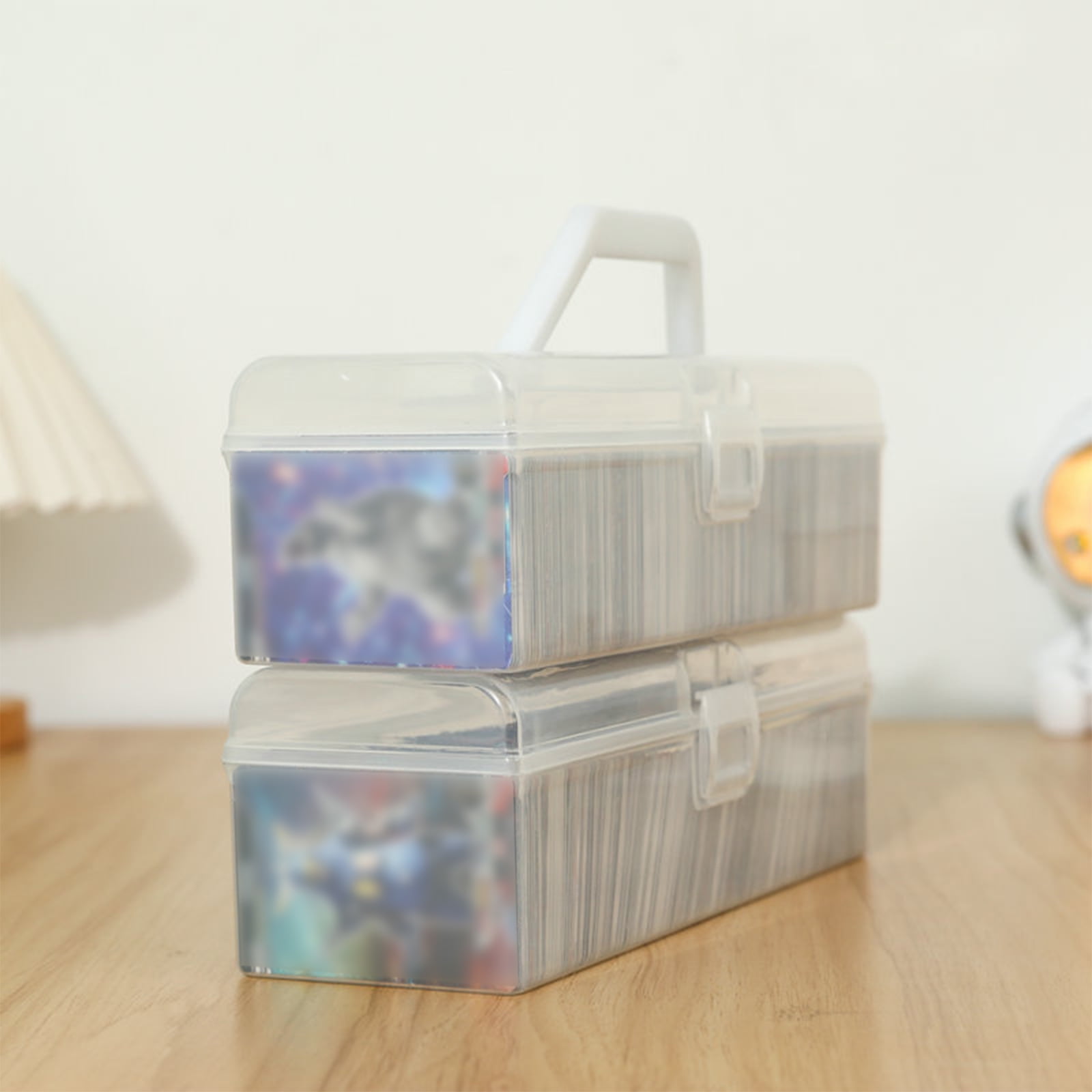 Clear Stackable Plastic Trading Card Storage Boxes - Organize and ...