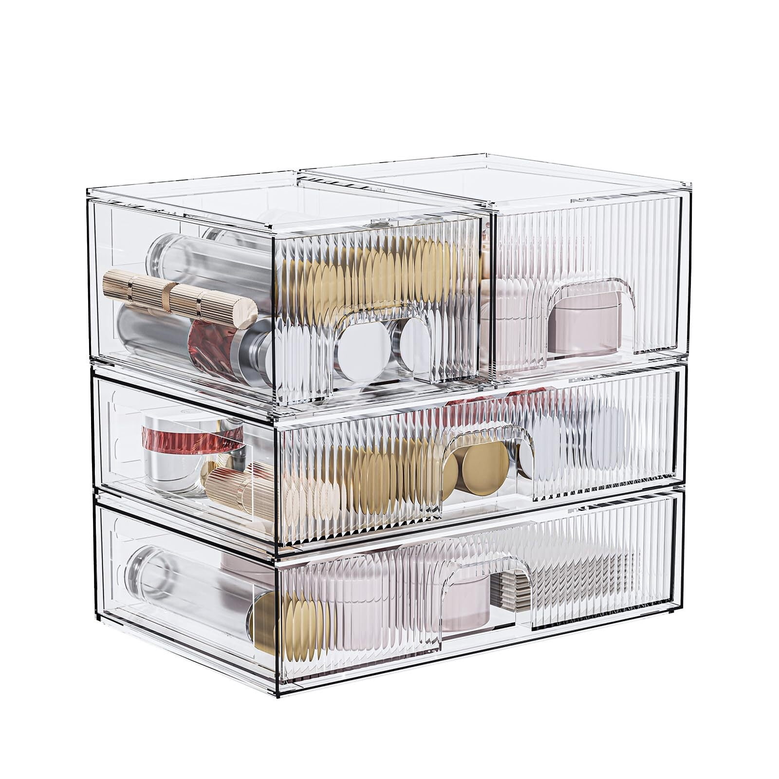 Clear Stackable Storage Drawer, Acrylic Drawer, Cosmetic Organizer ...