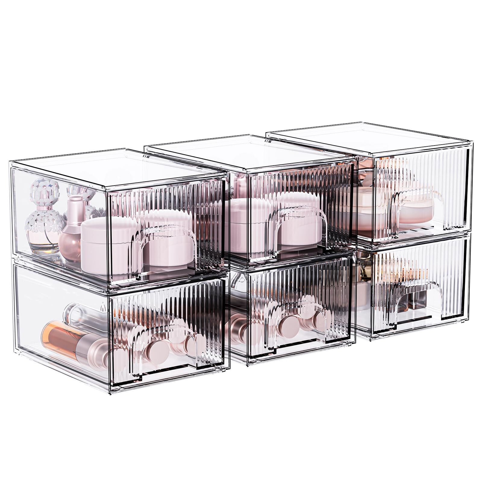 Clear Stackable Storage Drawer, Acrylic Drawer, Cosmetic Organizer ...
