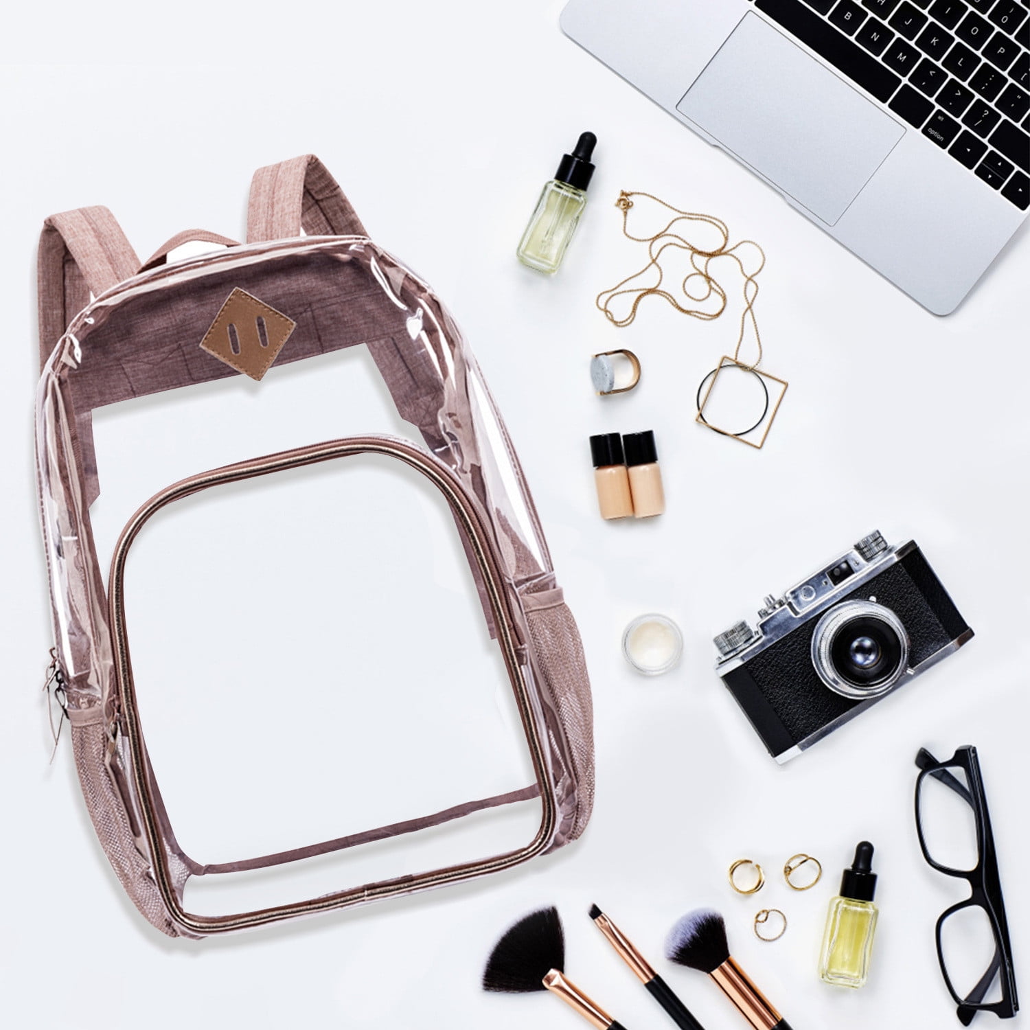 Clear Stadium Approved Transparent Backpack, Thick PVC Material ...