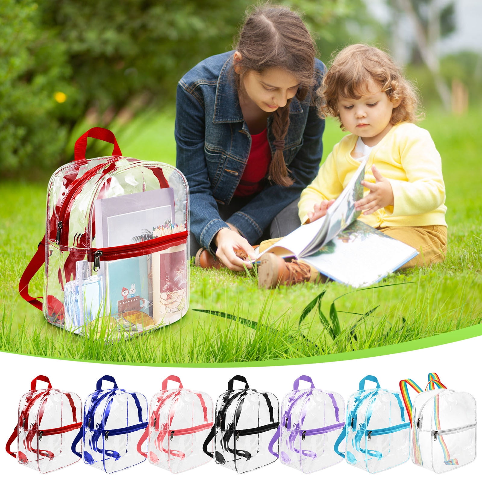 Clear Stadium Approved Transparent PVC Backpack with Adjustable ...