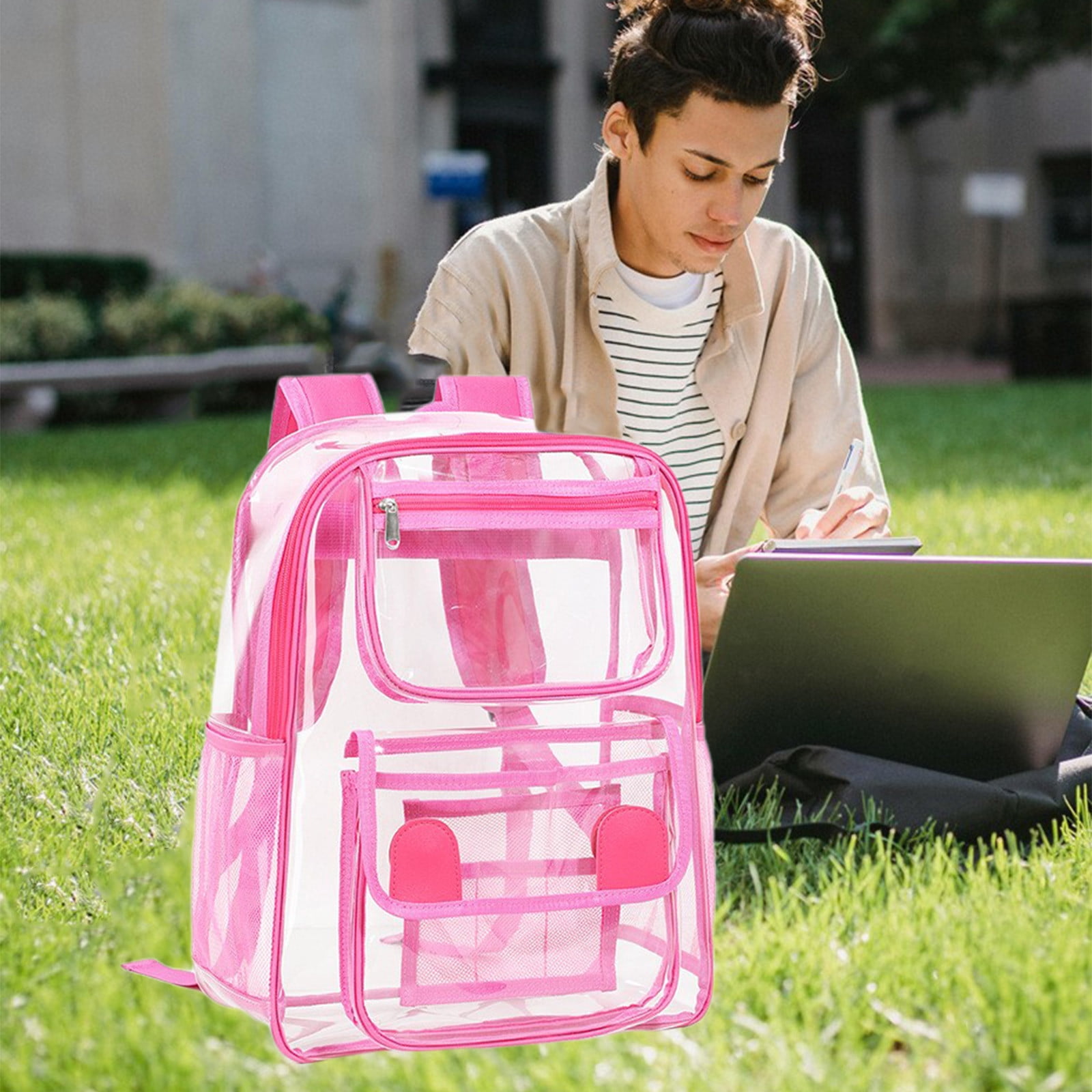 Clear Stadium Backpack, Mini Drawstring Bag, 16.14x5.91x5.43, Water ...